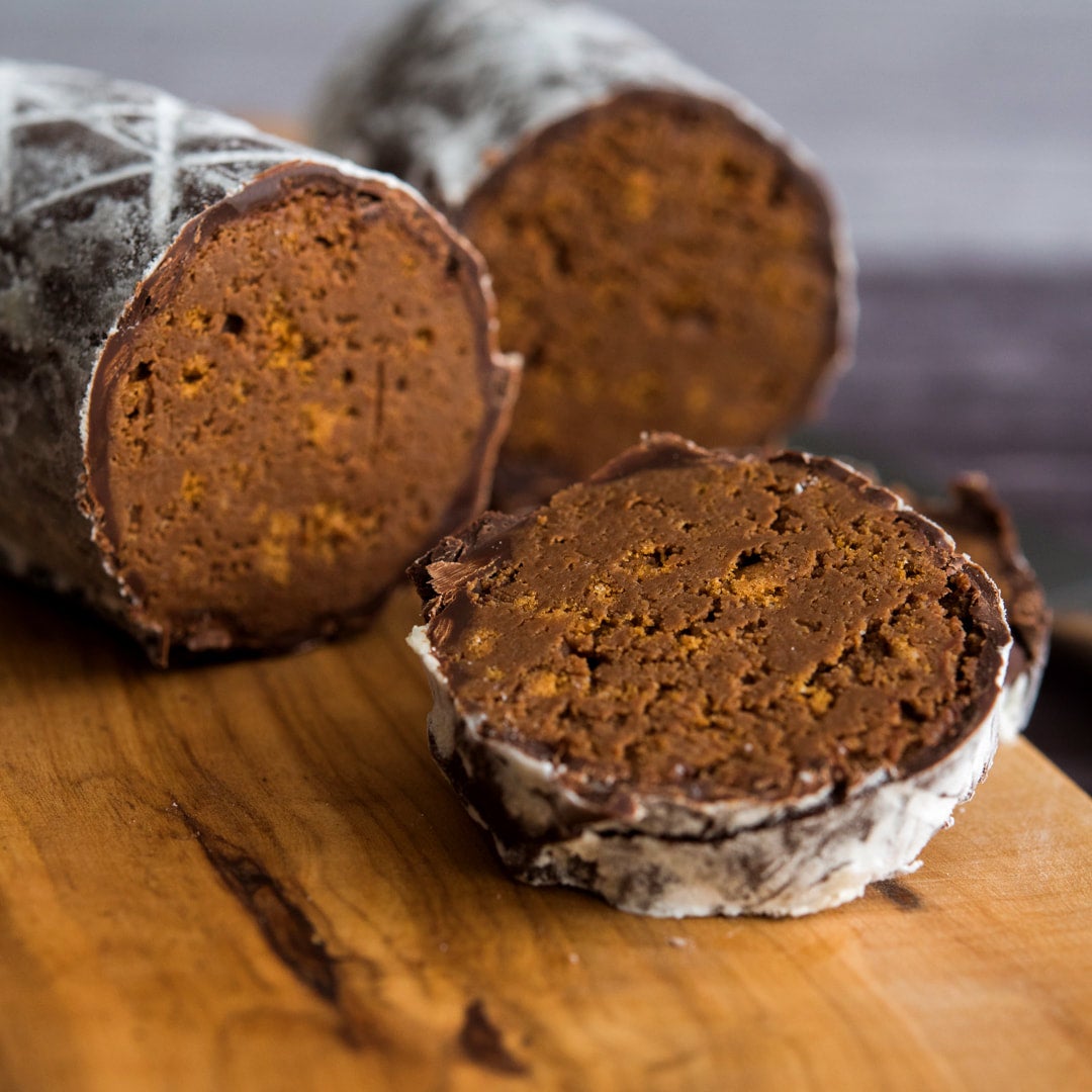 Handmade Luxury Chocolate Salami Salame | Coco Chemistry
