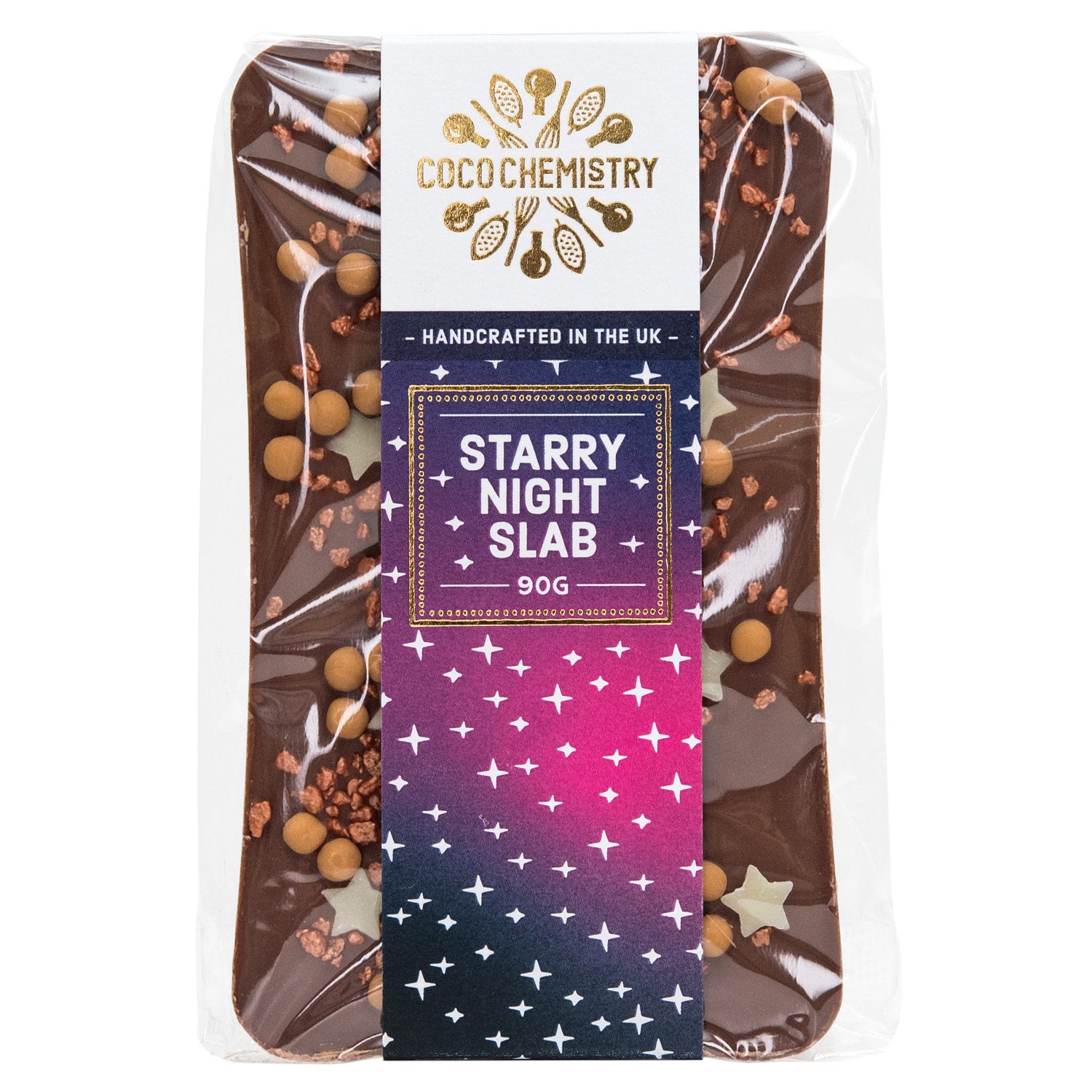 Christmas Starry Night Milk Chocolate Slab | Coco Chemistry